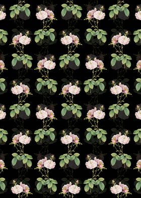 'Floral Damask Rose Pattern' Poster by Holy Rock Design | Displate