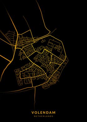 'Volendam City Map' Poster by Trulaf Design | Displate