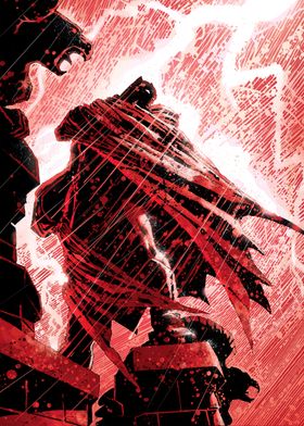 'Batman in the rain' Poster by DC Comics | Displate