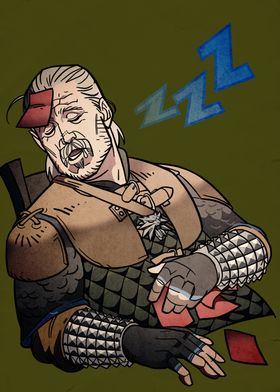 'Sleeping Vesemir' Poster by Witcher 3 | Displate