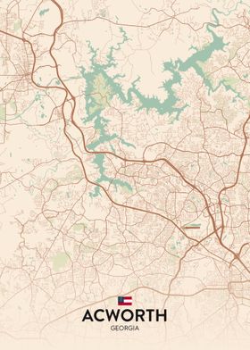 'Acworth GA' Poster by IMR Designs | Displate