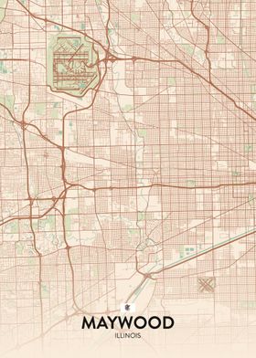 'Maywood IL' Poster by IMR Designs | Displate