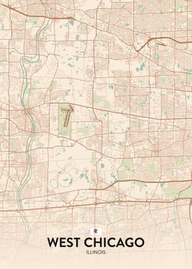 'West Chicago IL' Poster by IMR Designs | Displate