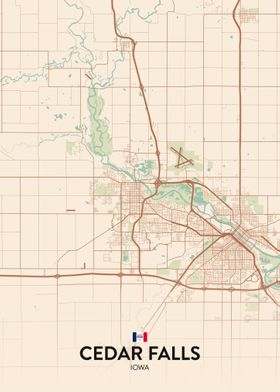 'Cedar Falls IA' Poster by IMR Designs | Displate