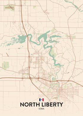 'North Liberty IA' Poster by IMR Designs | Displate