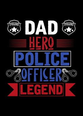 'Police Officer Dad' Poster by professionaldesigns | Displate