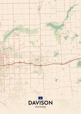 'Davison MI' Poster by IMR Designs | Displate