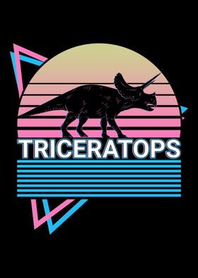 'Triceratops Dinosaur Retro' Poster by AestheticAlex | Displate
