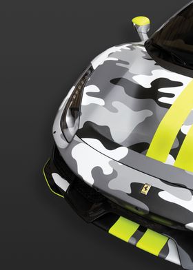 'Snow Camo Ferrari' Poster by Vaylo | Displate