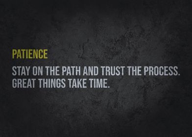 'Patience' Poster by CHAN | Displate