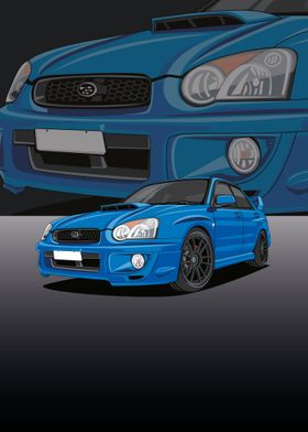 'subaru impreza wrx sti' Poster by capture art | Displate