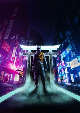 'Key Art Vertical' Poster by Ghostwire Tokyo | Displate