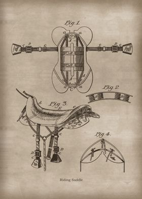 'Horse riding saddle' Poster by XandYart | Displate