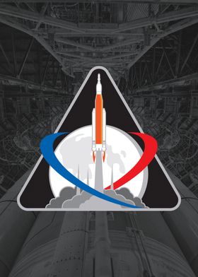 Rocket On Nasa Logo