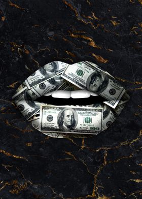 'Money Lips' Poster by Conceptual Photography | Displate