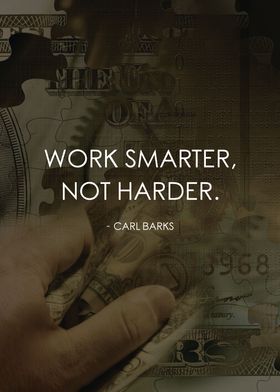 'Work Smarter Not Harder' Poster by CHAN | Displate