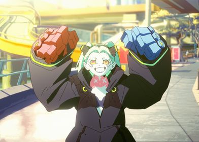 'Fighting Rebecca' Poster by Cyberpunk 2077 | Displate