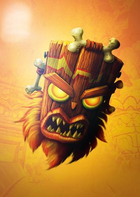 'UkaUka Orange' Poster by Crash Bandicoot | Displate
