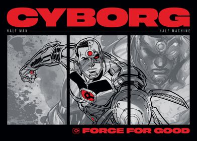 'Half Man Half Machine' Poster by DC Comics | Displate