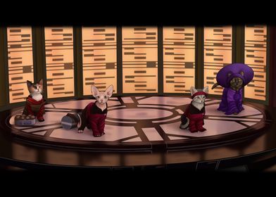 'STNG Small Cats' Poster by Star Trek | Displate