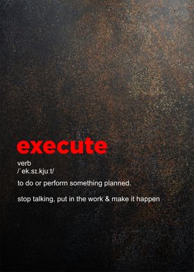 'execute' Poster by Greatest of all time Displate | Displate