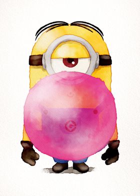 'Bubble Gum' Poster by Minions | Displate
