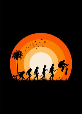'evolution of skateboard' Poster by Greatest of all time Displate ...
