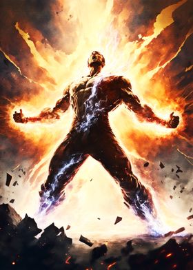 'Man God explosion' Poster by Muh Asdar | Displate