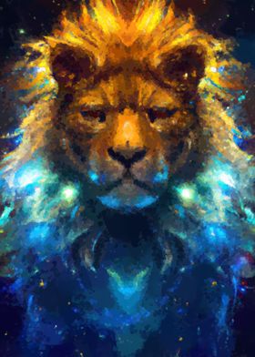 'Magic lion' Poster by Evgenuy Merkushov | Displate