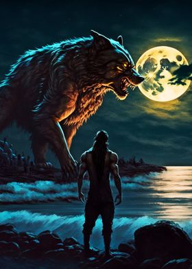'Werewolf realistic scene' Poster by Coffee Design | Displate