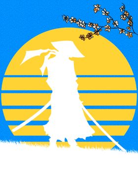 'Samurai in heaven' Poster by Aiden Tells | Displate