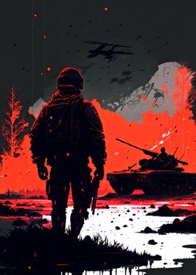 'Battlefield Dark Rain' Poster by Coffee Design | Displate