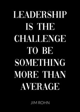 'Jim Rohn Leader' Poster by dkDesign | Displate