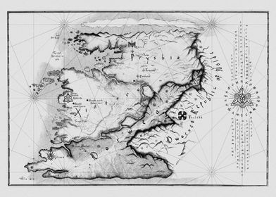 'Map Black and White' Poster by The Witcher Series | Displate
