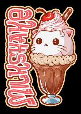 'Cat Milkshake' Poster by Hexor | Displate