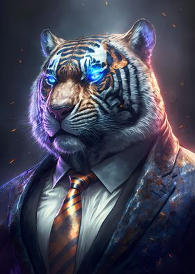 'Boss Tiger In Suit' Poster by Luong Phat | Displate