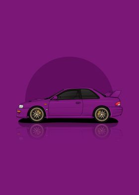 'Art Car Subaru WXR STI' Poster by Dodi Firdaus | Displate