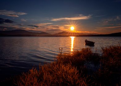 ' Sunset over a summer lake' Poster by anettastar | Displate