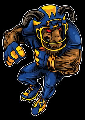 'Goat American Football' Poster by hendra pratama | Displate