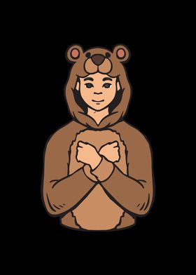 'BEAR Animal ASL Hand' Poster by Michael | Displate