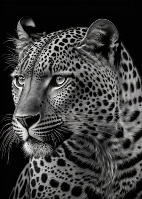 'Portrait of a Leopard' Poster by Five Senses Art | Displate