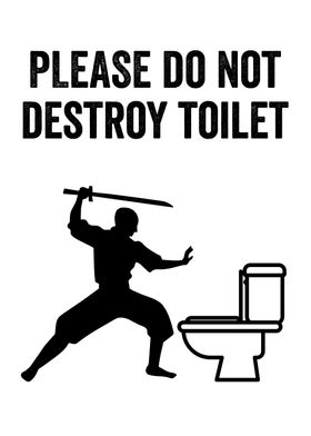 'FUNNY BATHROOM DESTROY' Poster by Atomic Chinook | Displate