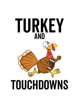 'Turkey and Touchdowns' Poster by TheLoneAlchemist | Displate