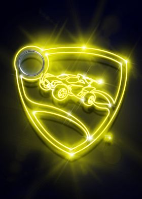 'Yellow Logo Neon' Poster by Rocket League | Displate