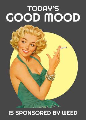 'SPONSORED DARK RETRO WEED' Poster by Atomic Chinook | Displate