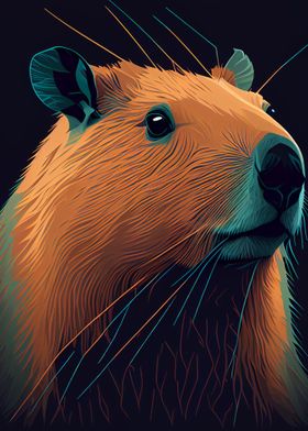 'Capybara Drawing' Poster by DecoyDesign | Displate
