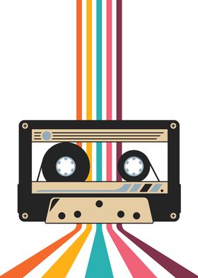 'RETRO EIGHTIES CASSETTE' Poster by Atomic Chinook | Displate