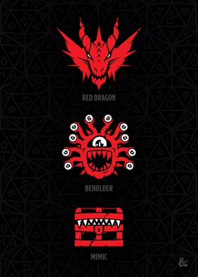 'Iconic Monsters' Poster by Dungeons and Dragons | Displate