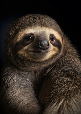 'Sloth Portrait' Poster by David Godbehere | Displate