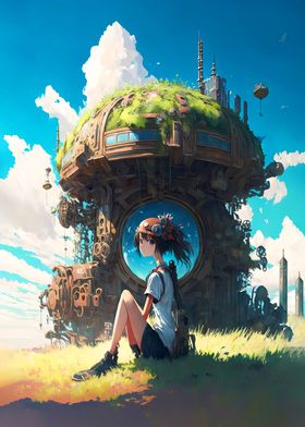 'Solarpunk Wanderer' Poster by Luong Phat | Displate